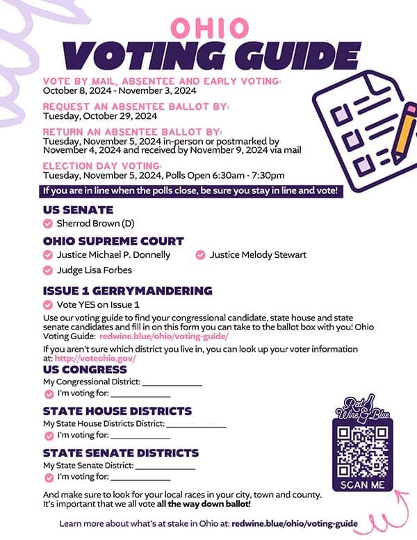 Ohio Voting Guide - Red Wine and Blue